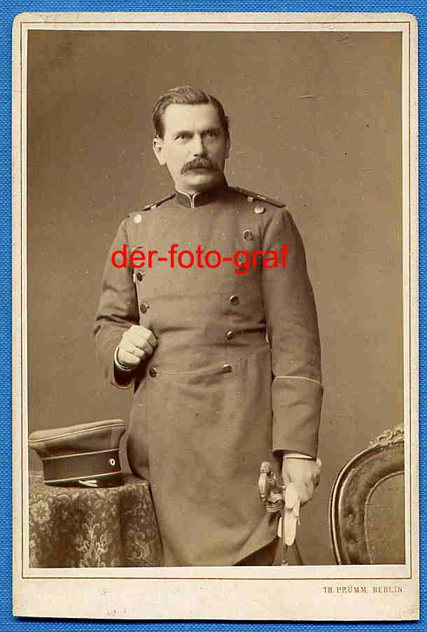 Foto, groß, Offizier, Schleppsäbel, Ausgehrock, Ulanen-Regt. 14, 1869 ...